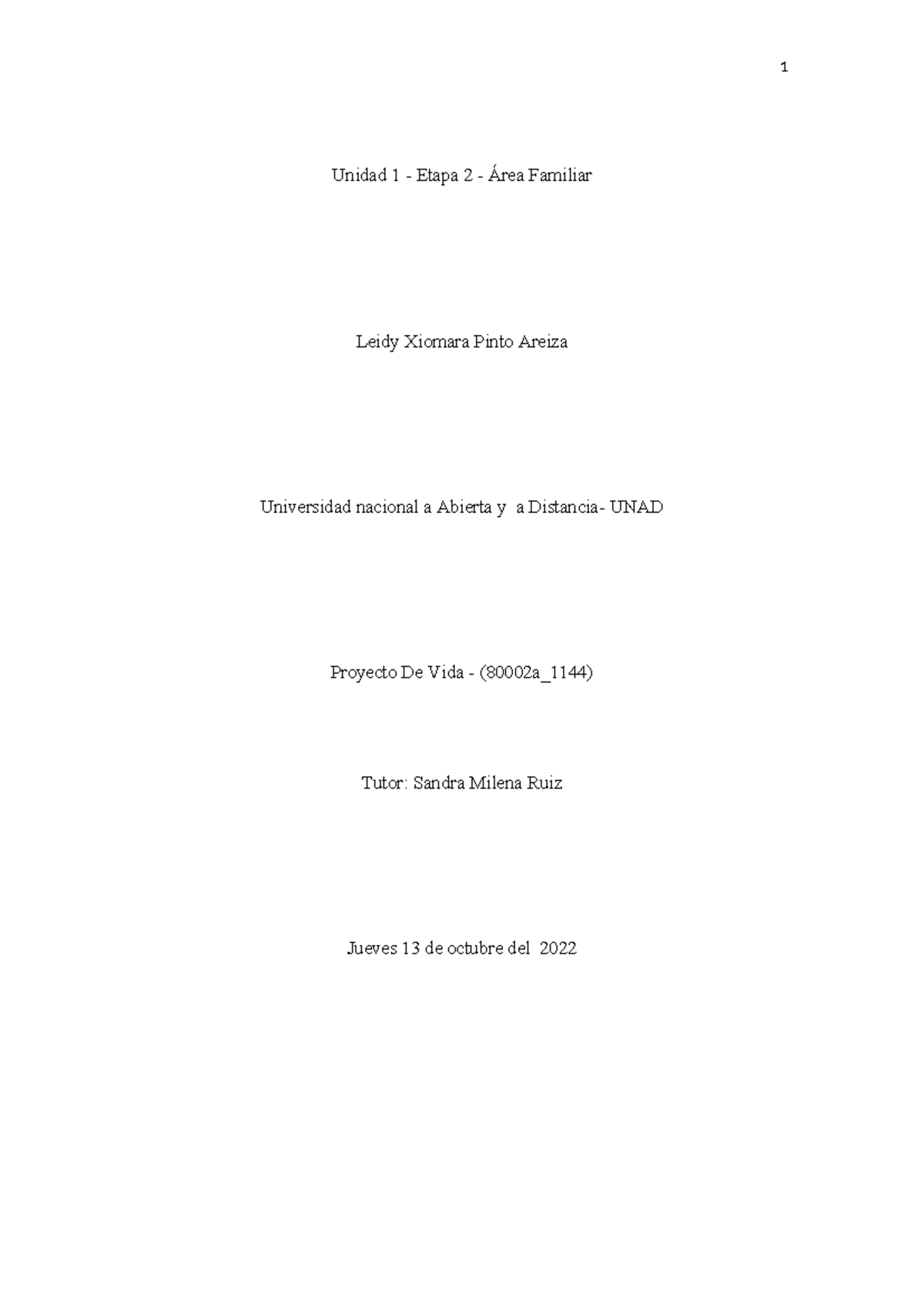 Actividad 2-Leidy Pinto - Unidad 1 - Etapa 2 - Área Familiar Leidy ...