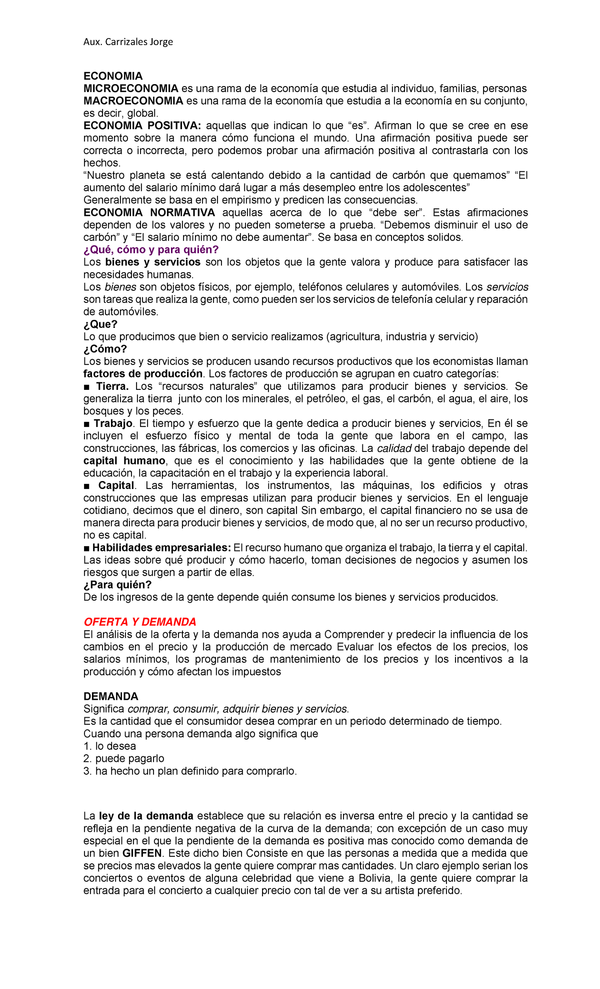 ECO 150 D7 D9 F5 - Informacion Basica - ECONOMIA MICROECONOMIA es una ...