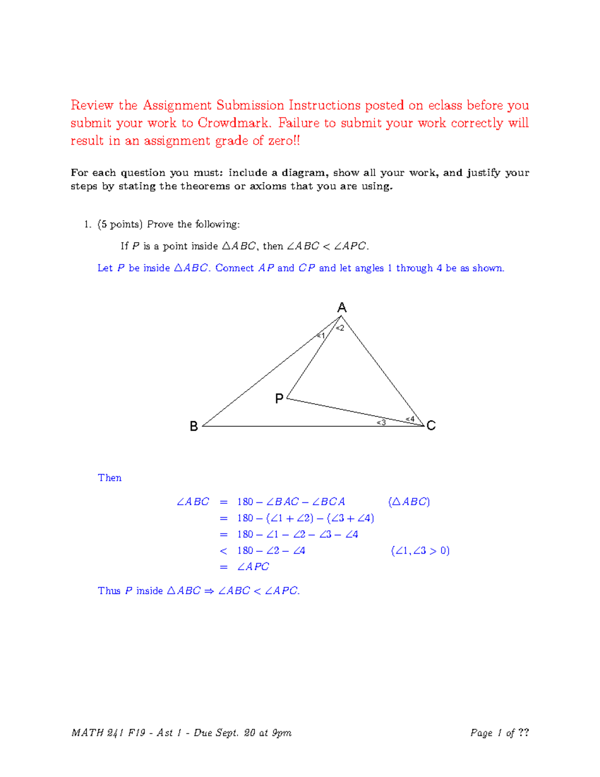 Assignment 1 Sol - Logic & Proofs (video), Introduction, Parallel lines ...