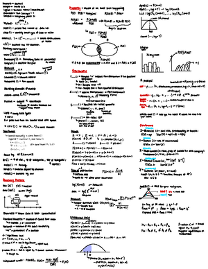Final Cheat Sheet - STATS 312 - Studocu