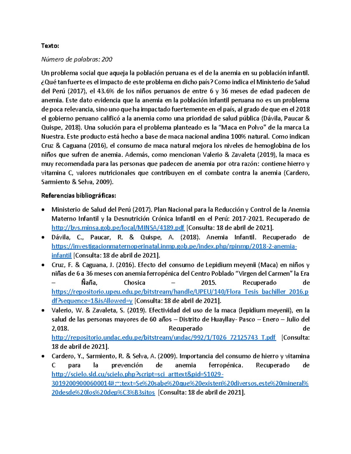 TB1 - CPL2 - TB1 - Texto: Número de palabras: 200 Un problema social ...
