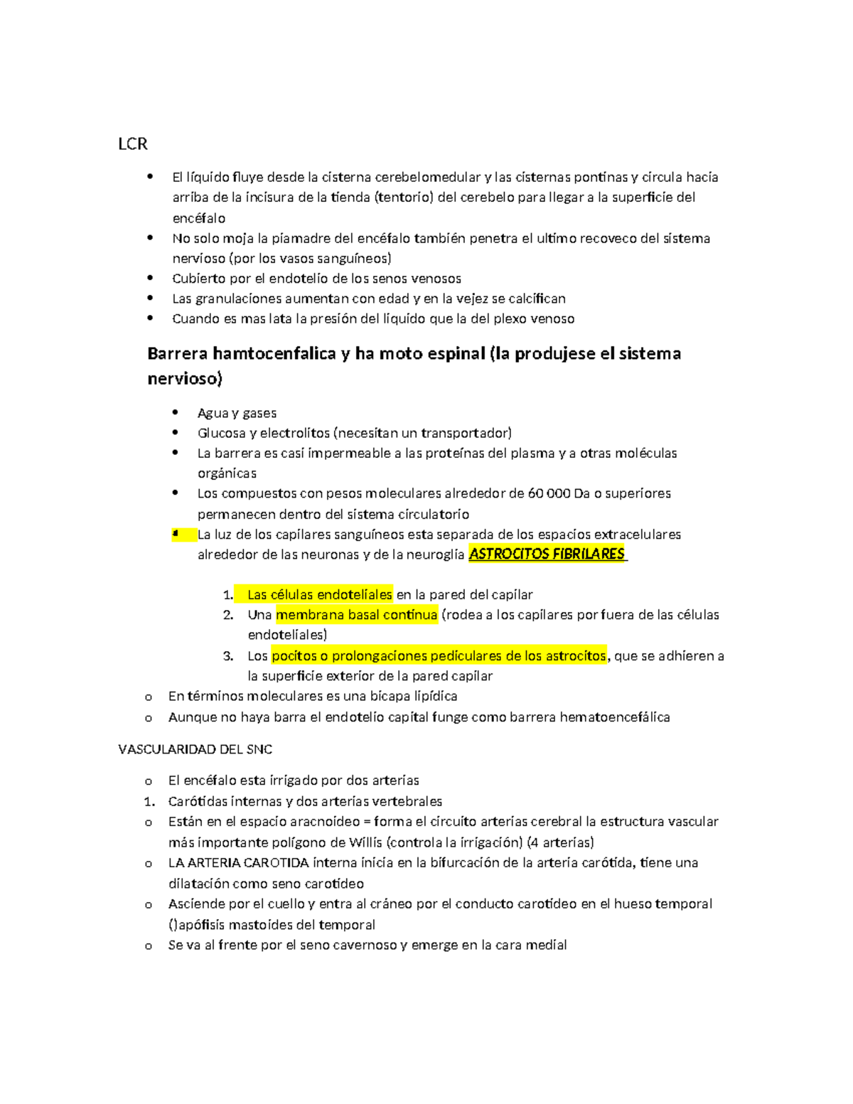 LCR - LCR El líquido fluye desde la cisterna cerebelomedular y las ...