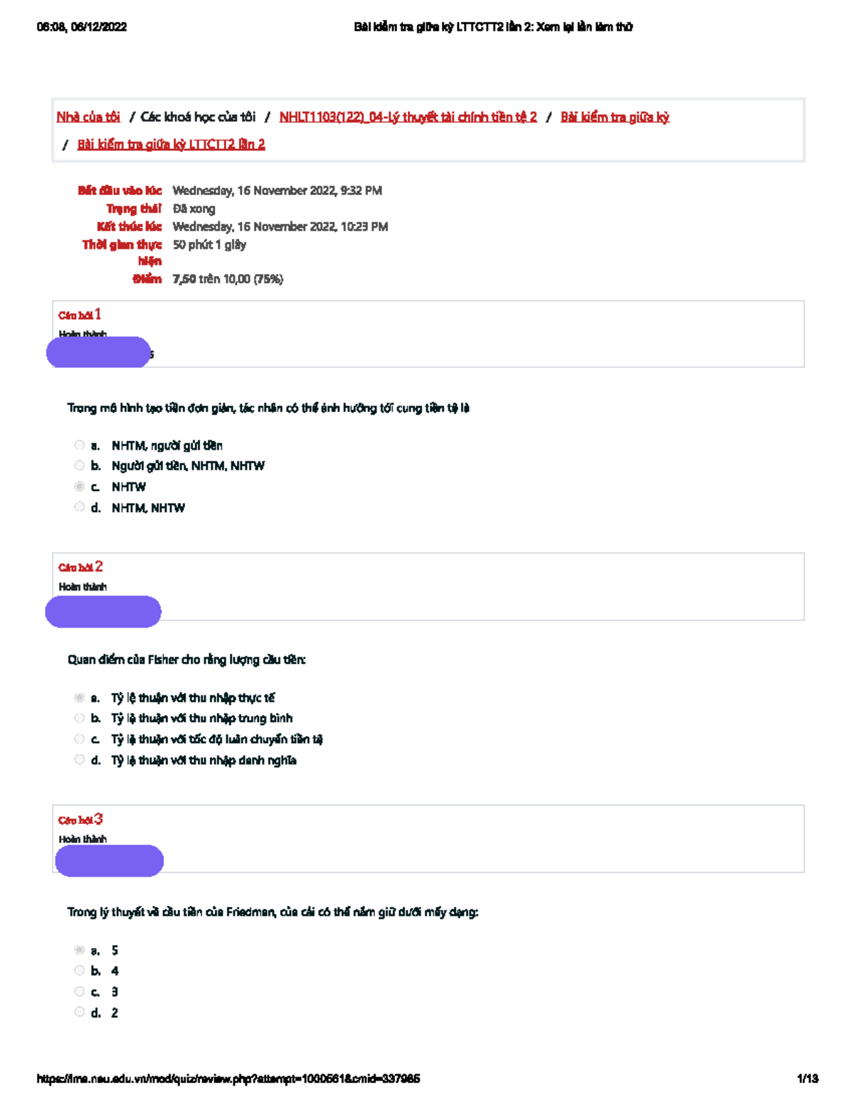 đề lần 2 tiền 2 - Lý thuyết tài chính tiền tệ 2 - Studocu