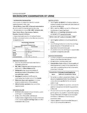 CM Introduction to Urinalysis - detailed lecture - Clinical Microscopy ...