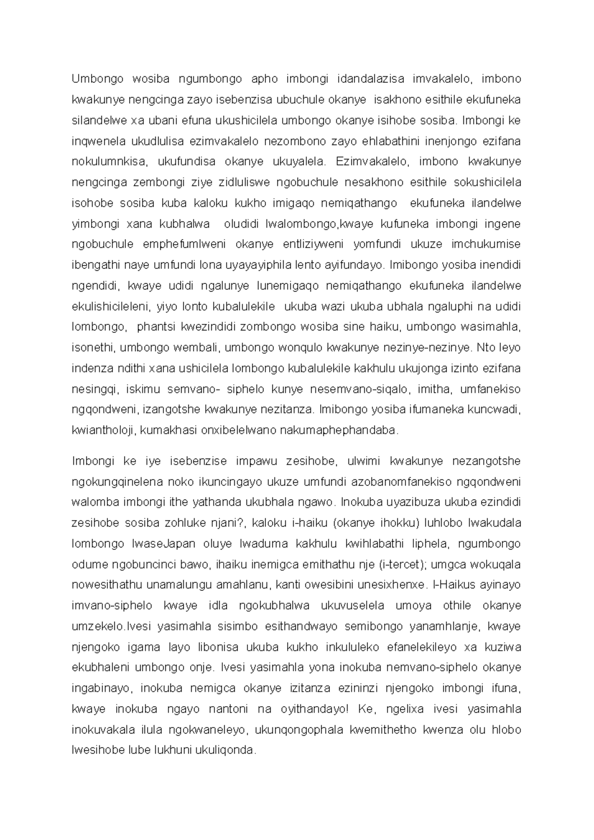I Sihobe Umbongo Wosiba (1) (1) - Umbongo wosiba ngumbongo apho imbongi ...