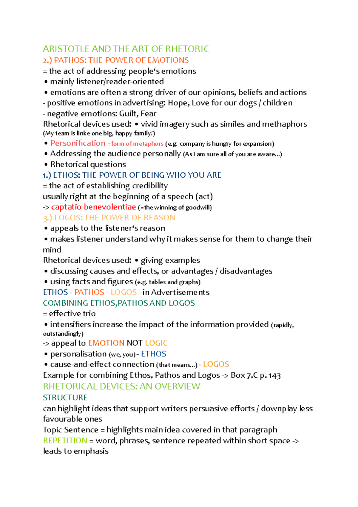 Aristotle AND THE ART OF Rhetoric - ARISTOTLE AND THE ART OF RHETORIC 2 ...