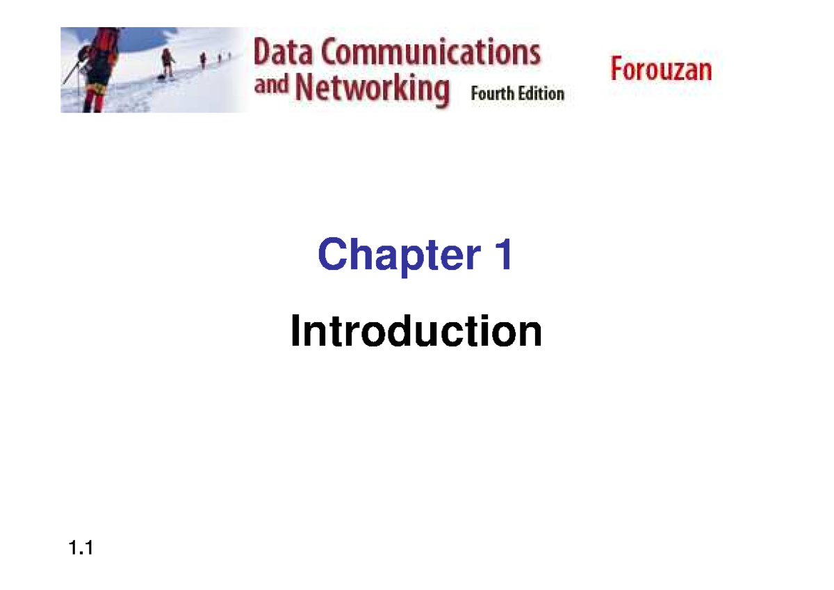 Lec 1 [Compatibility Mode] - Chapter 1 Introduction 1 1-1 1 DATA COMMUNICATIONSDATA ...