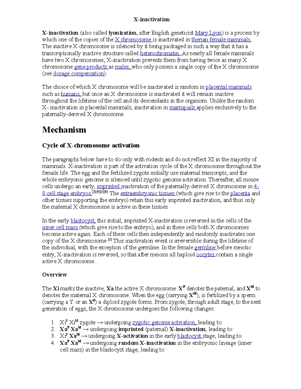 Xchromosome inactivation - X-inactivation X-inactivation (also called ...