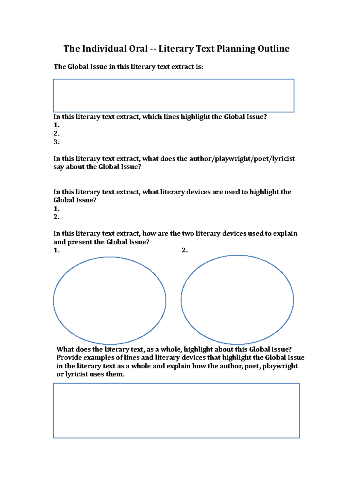 The Individual Oral Visual Outline - The Individual Oral - Literary ...