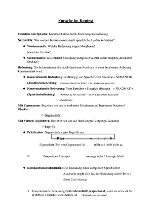 Zusammenfassung Sprache im Kontext Druckversion Kopie - 1. Äußerungen ...