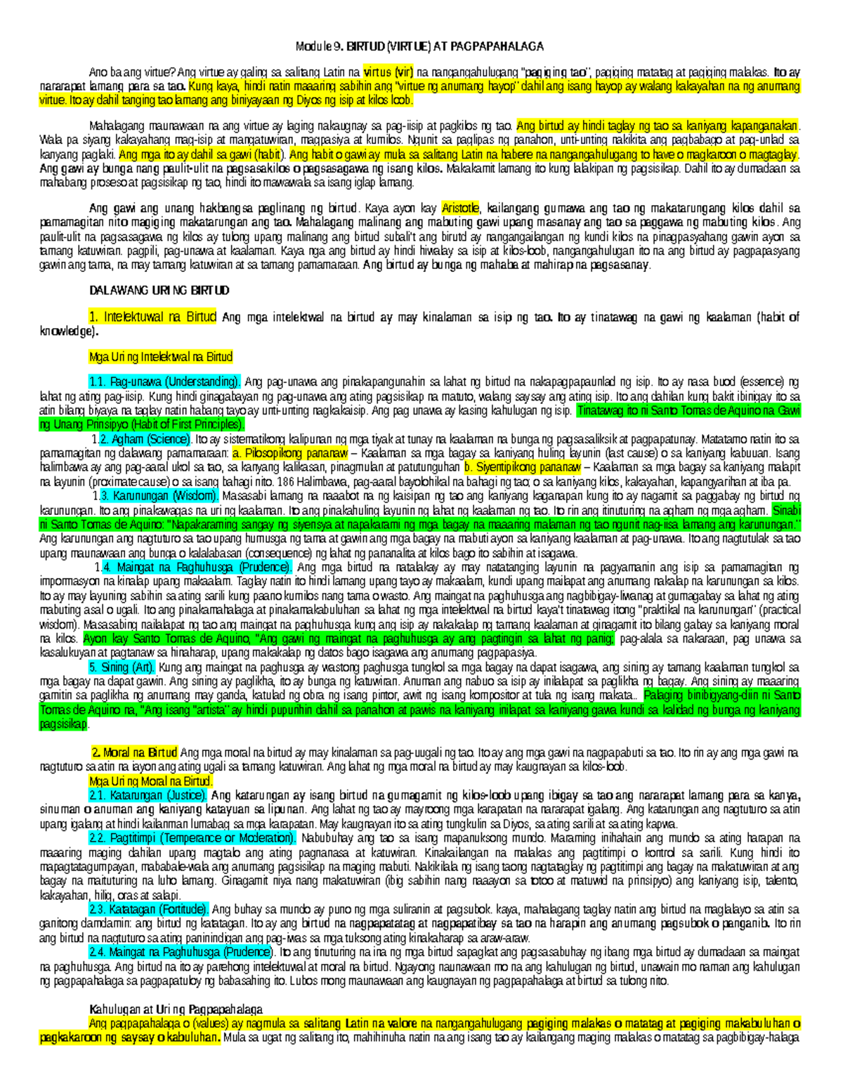3rd-Quarter - Grade 7 ste esp reviewer for q3 periodical - Module 9 ...