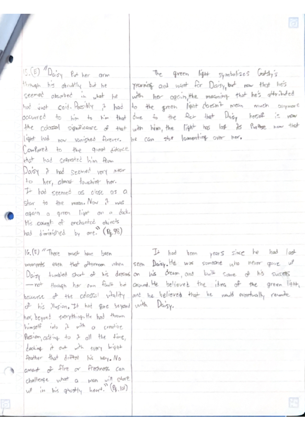 IMG 0235 - An Analysis of Quotes from Scott F. Fitzgerald's The Great ...