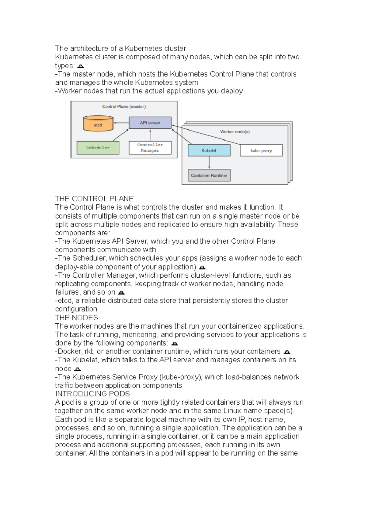 Kubernete - Summary giao duc chinh tri - The architecture of a ...