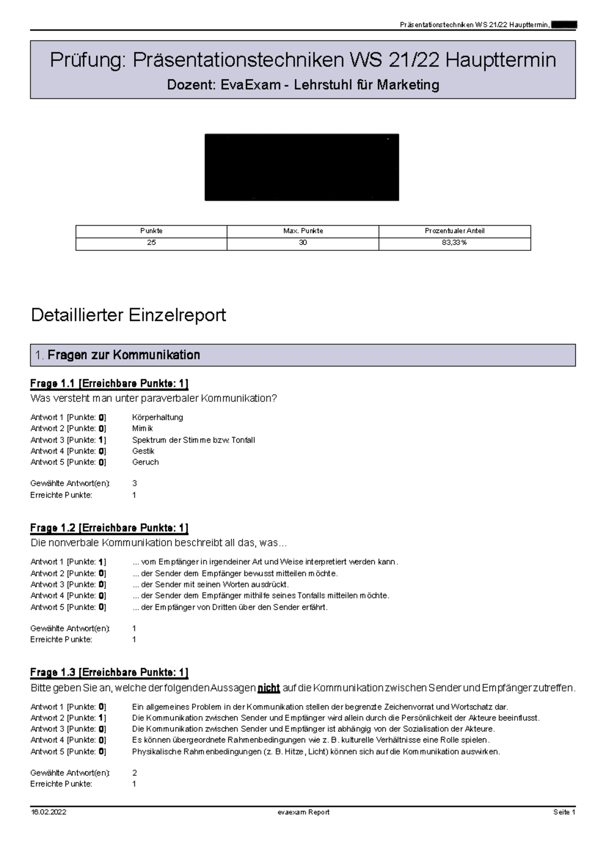 Klausur Präsentationstechniken WS 21/22 - Prüfung ...