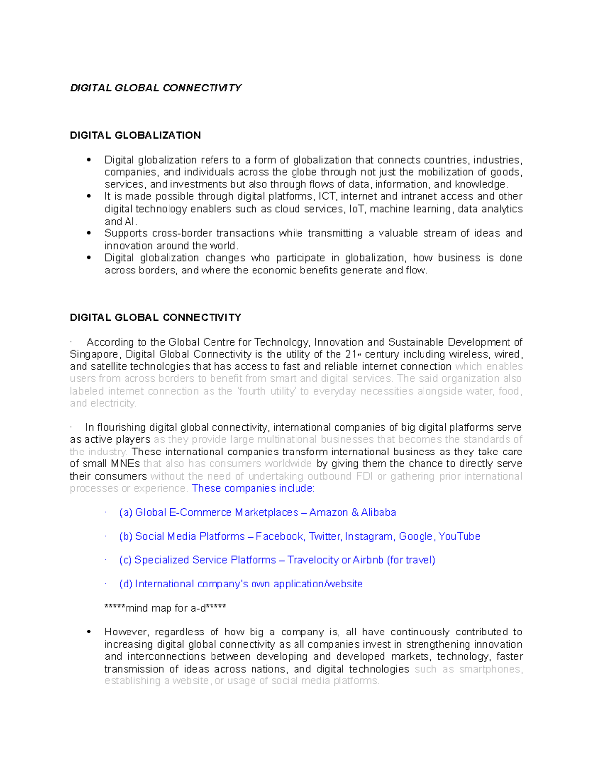Digital Global Connectivity - DIGITAL GLOBAL CONNECTIVITY DIGITAL ...