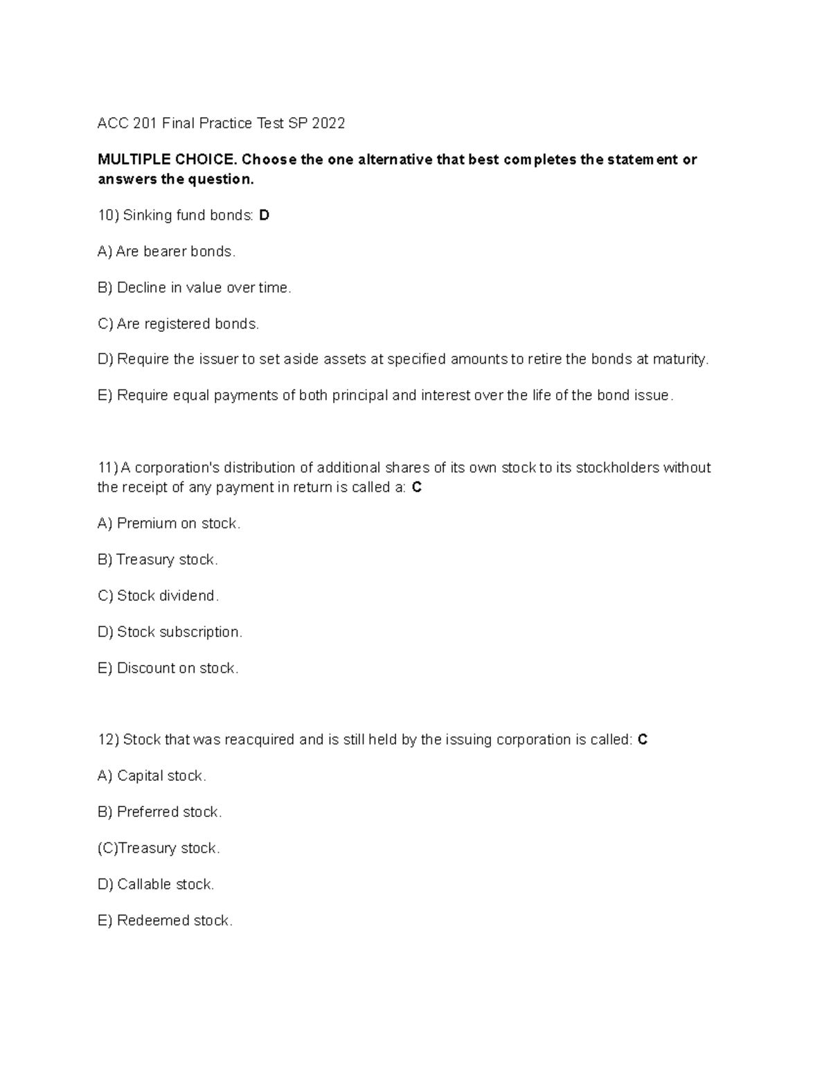 ACC 201 Final Practice Test Part 2 SP 2022 - ACC 201 Final Practice ...
