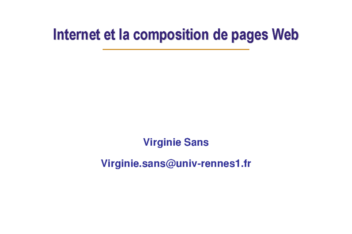 UElibre Internet - Le langage HTML - Internet et la composition de ...