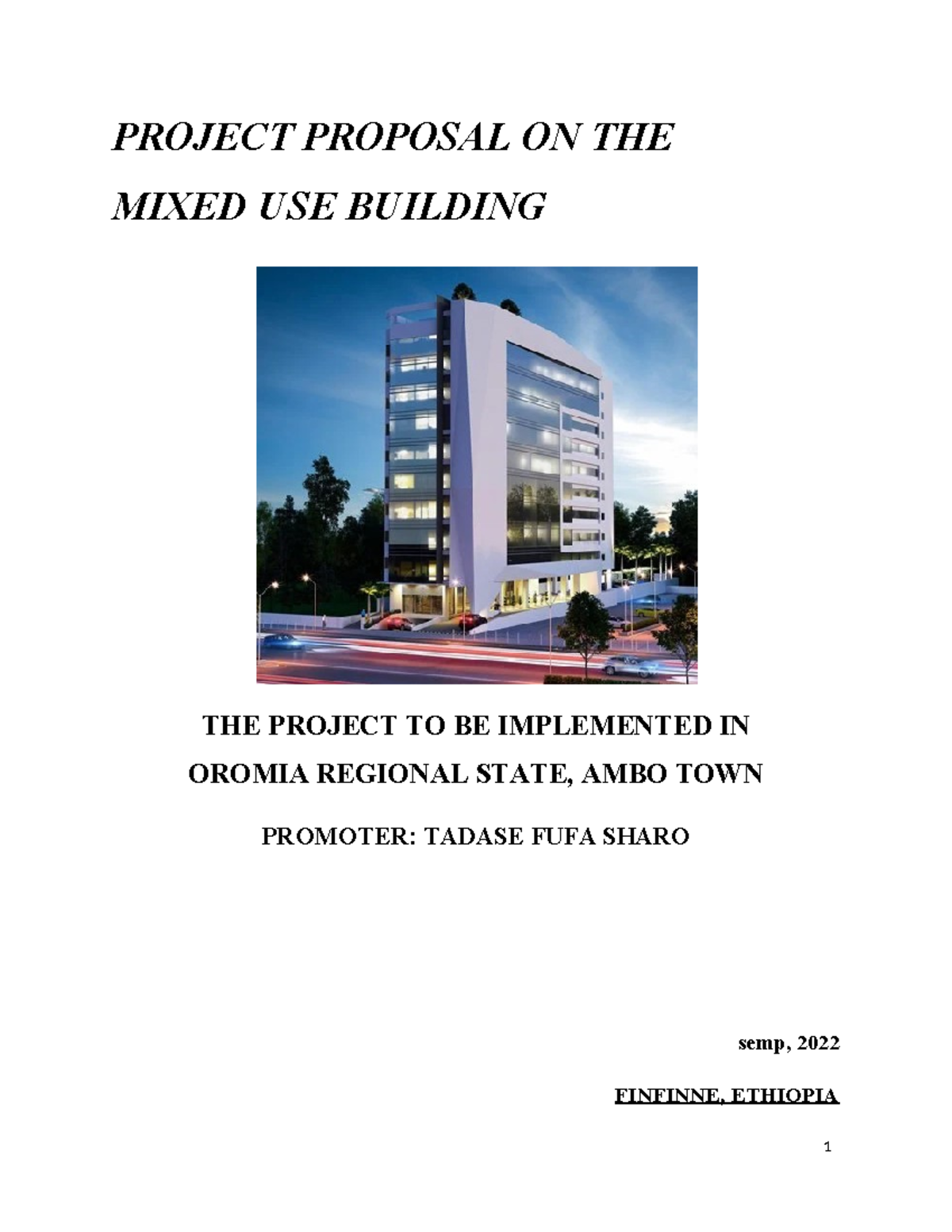 Ambooo - Mixed use building project proposal - PROJECT PROPOSAL ON THE ...