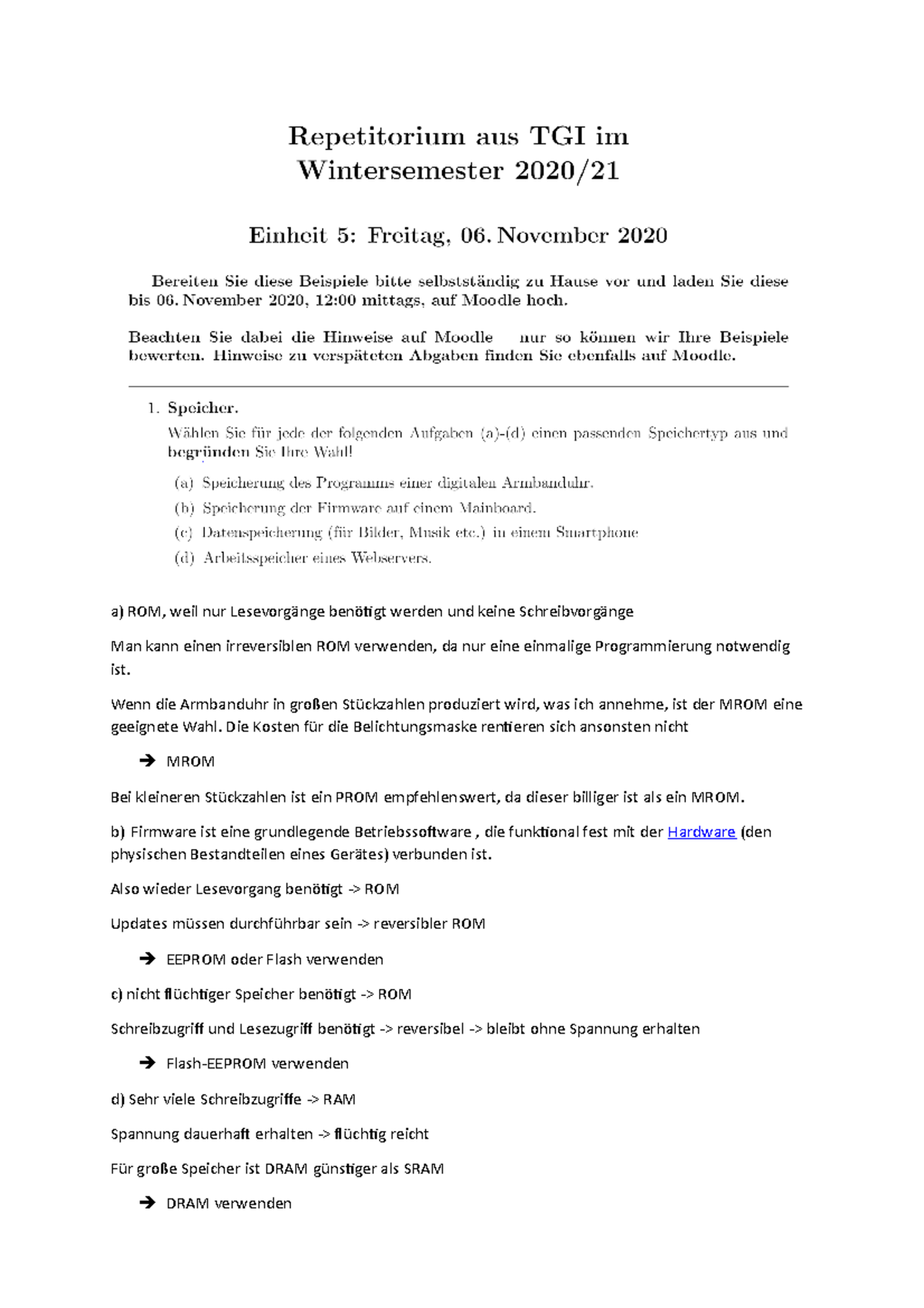 Rep 5 - meine Ausarbeitung und andere Ausarbeitung zusammengefasst ...