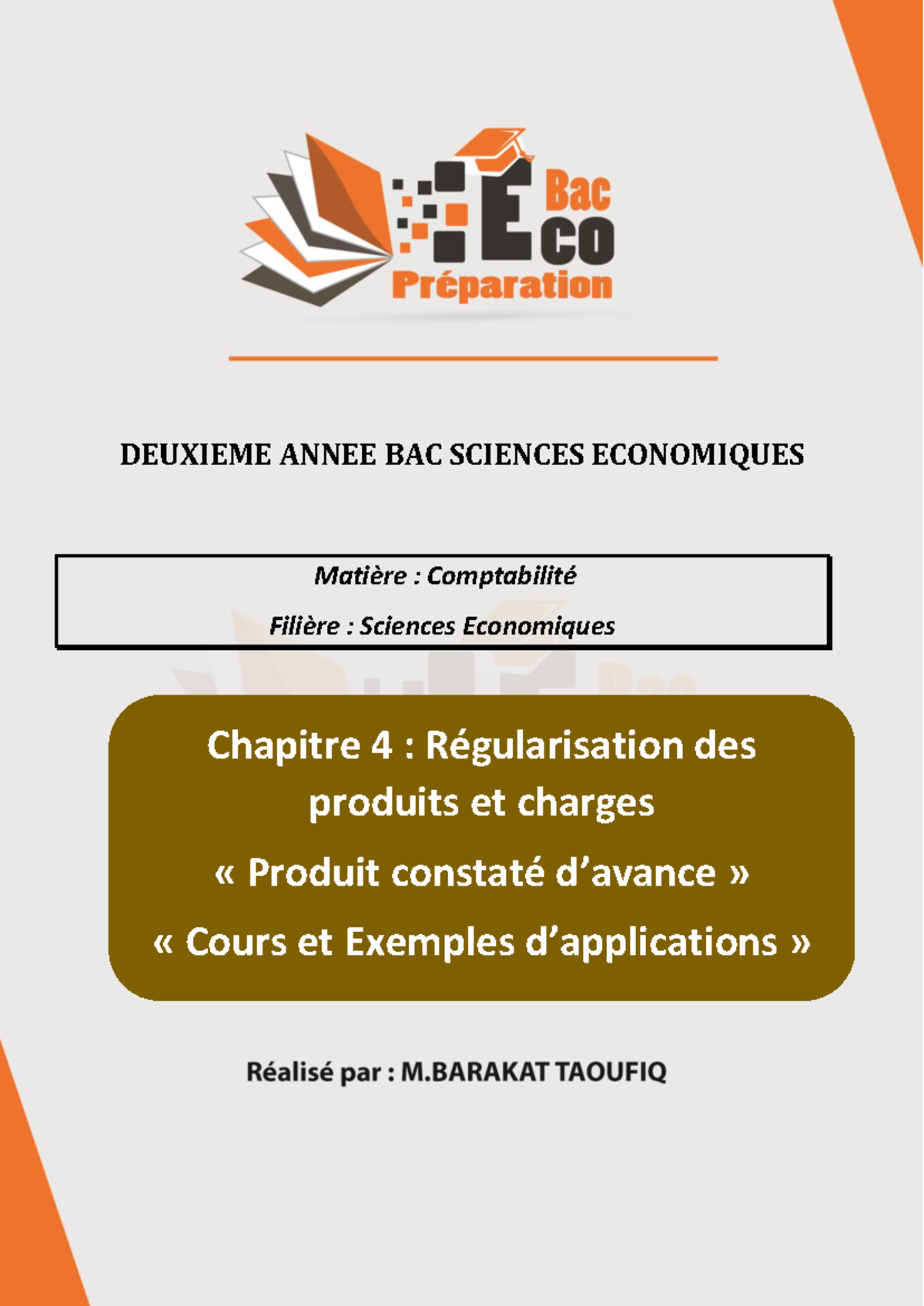 Statistiques descriptives - Matière : Comptabilité Filière : Sciences ...