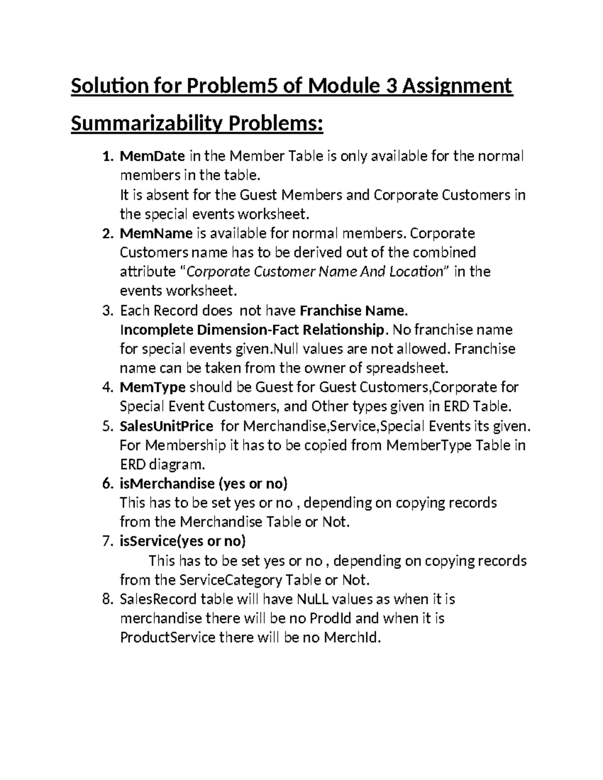 Problem 5 Module 3 - vxvc - Solution for Problem5 of Module 3 Assignment Summarizability ...
