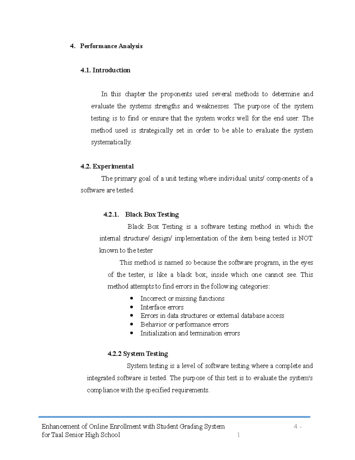 Chapter 4 Performance Analysis - Performance Analysis Introduction In ...