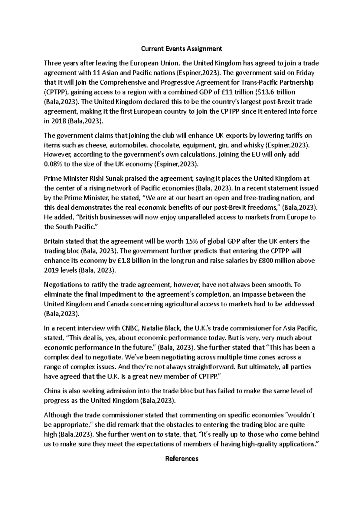 Current Events Assignment 2 - Current Events Assignment Three years ...