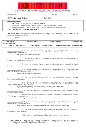 HIST - M 3 - Application - Application 3 As a student, how would Rizal ...