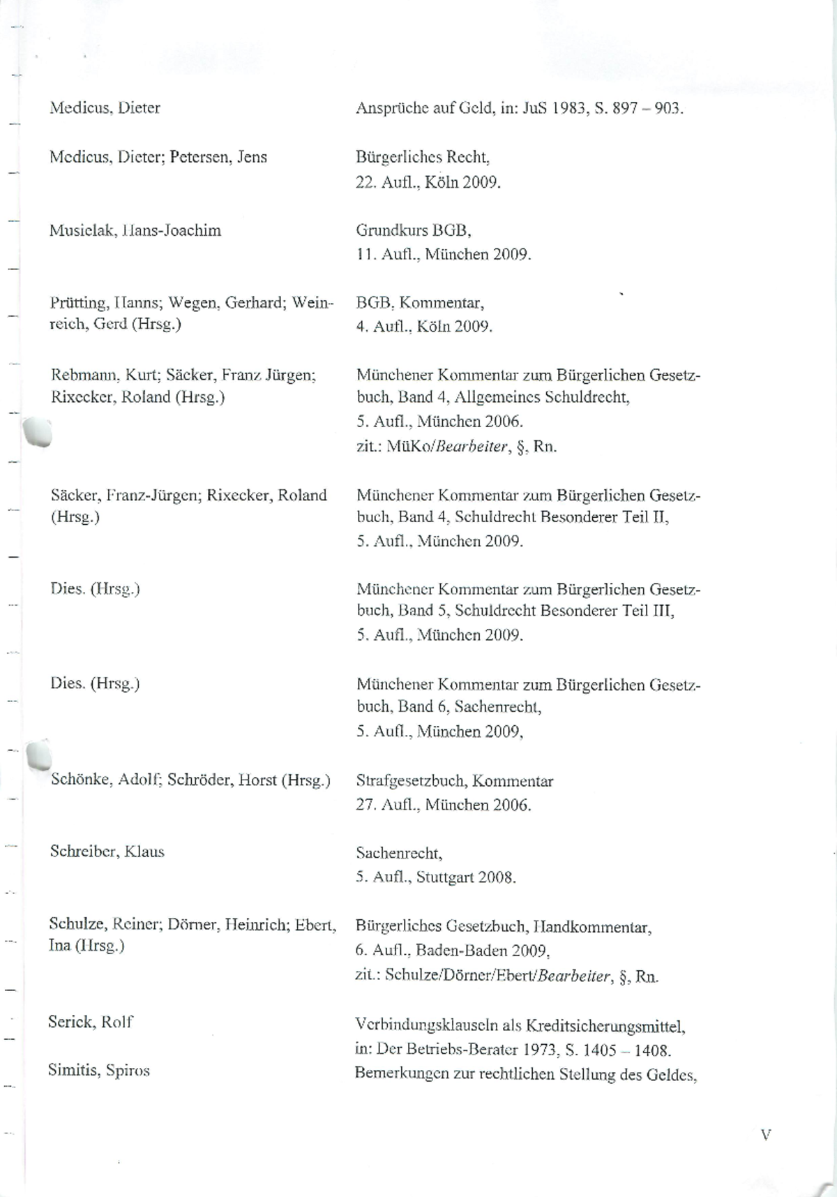 Seminaraufgaben - Hausarbeit - 11 Punkte - WS0910 - Medicus, Dieter ...