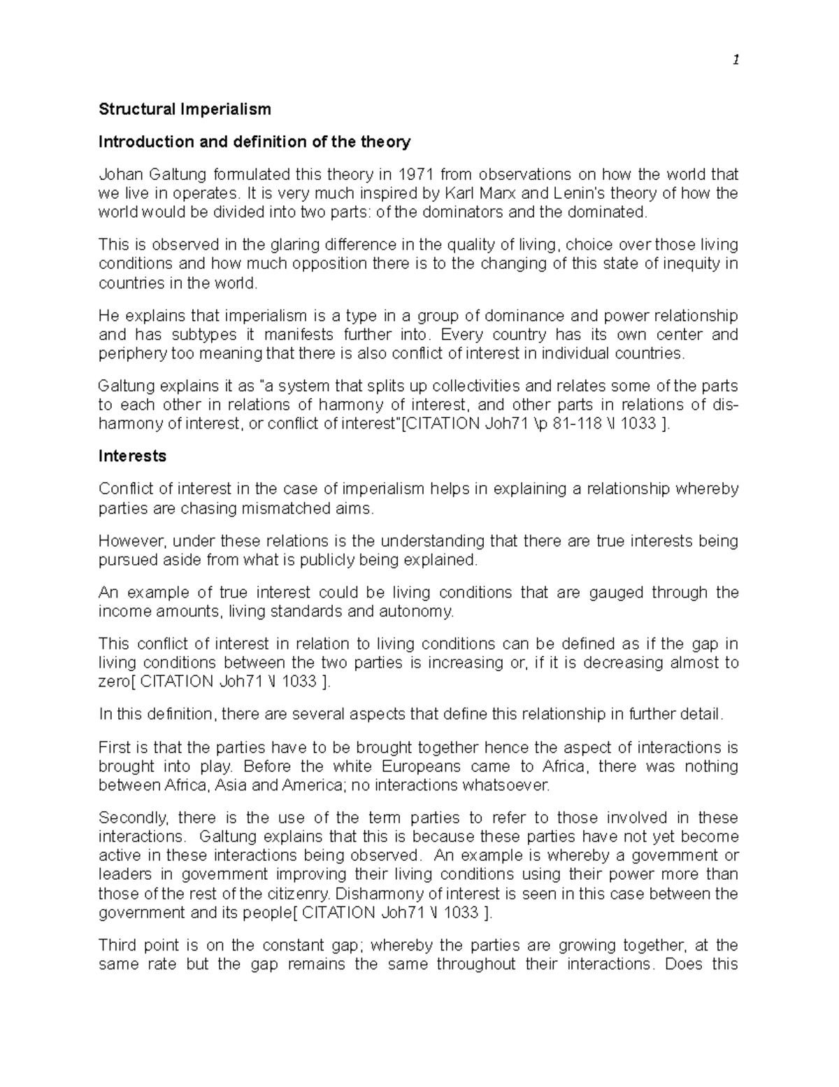 Structural Imperialism - Structural Imperialism Introduction and ...