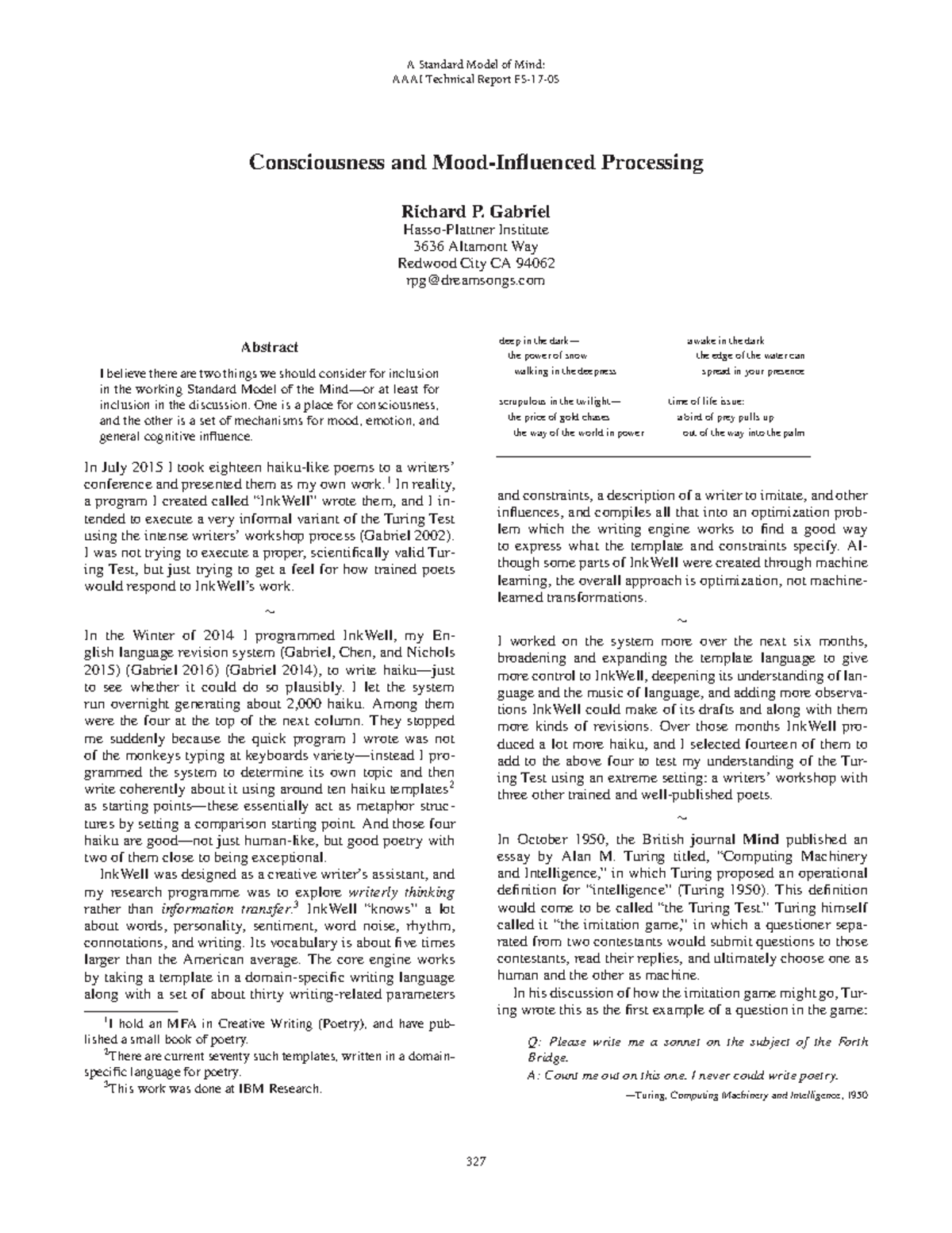 15975 69905 1 PB - Give me work! - Consciousness and Mood-Influenced ...