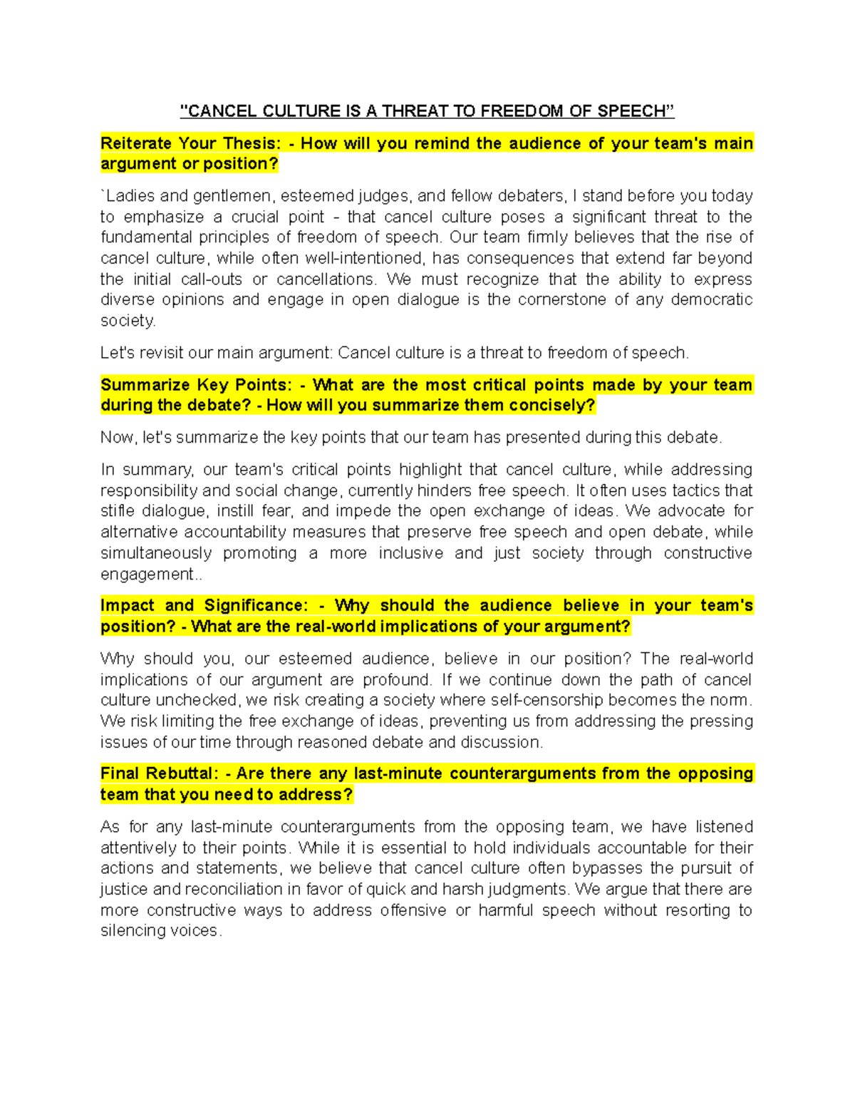 Cancel Culture IS A Threat TO Freedom OF Speech - "CANCEL CULTURE IS A ...