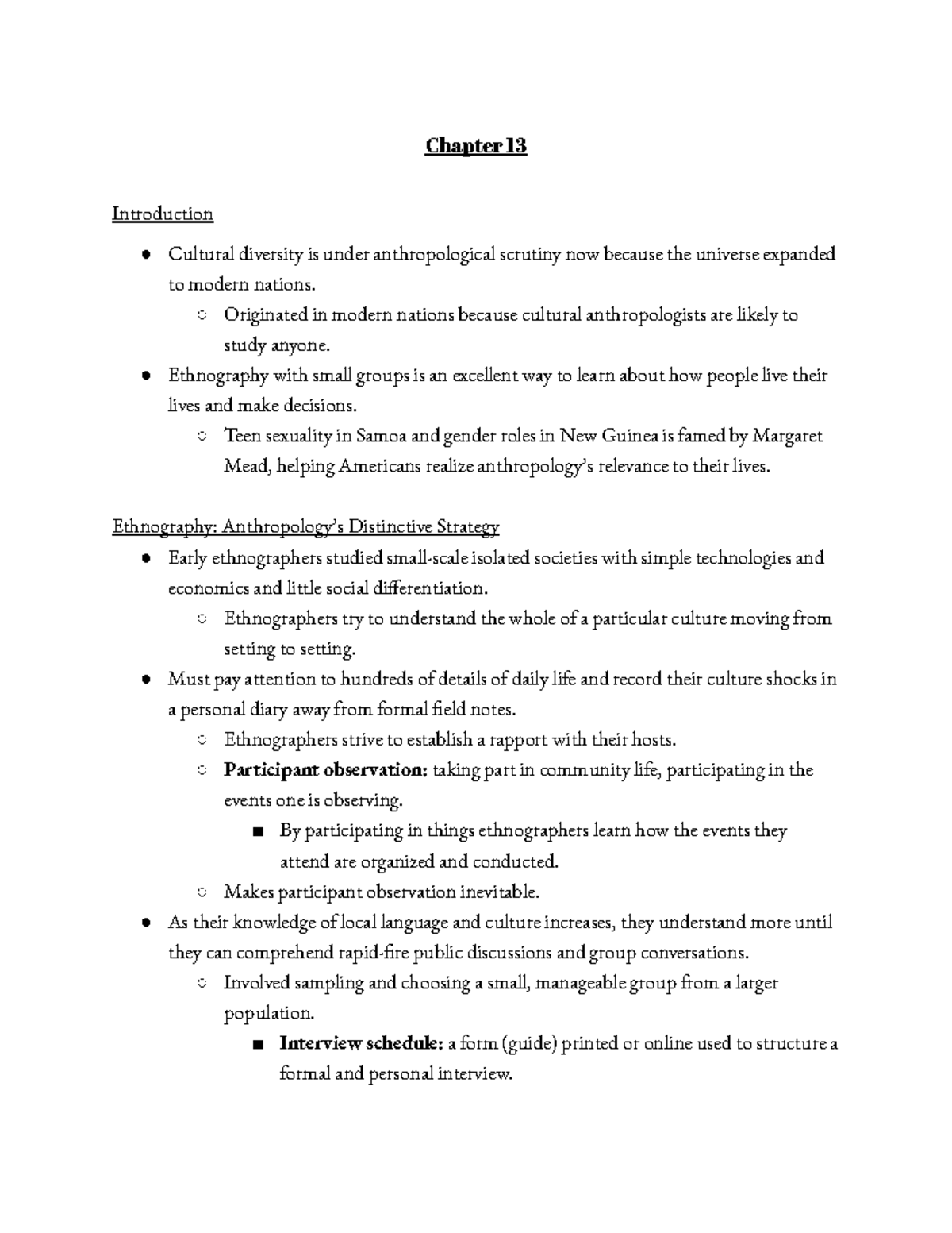 Kottak Chapter 13 and 19 - Chapter 13 Introduction Cultural diversity is under anthropological ...