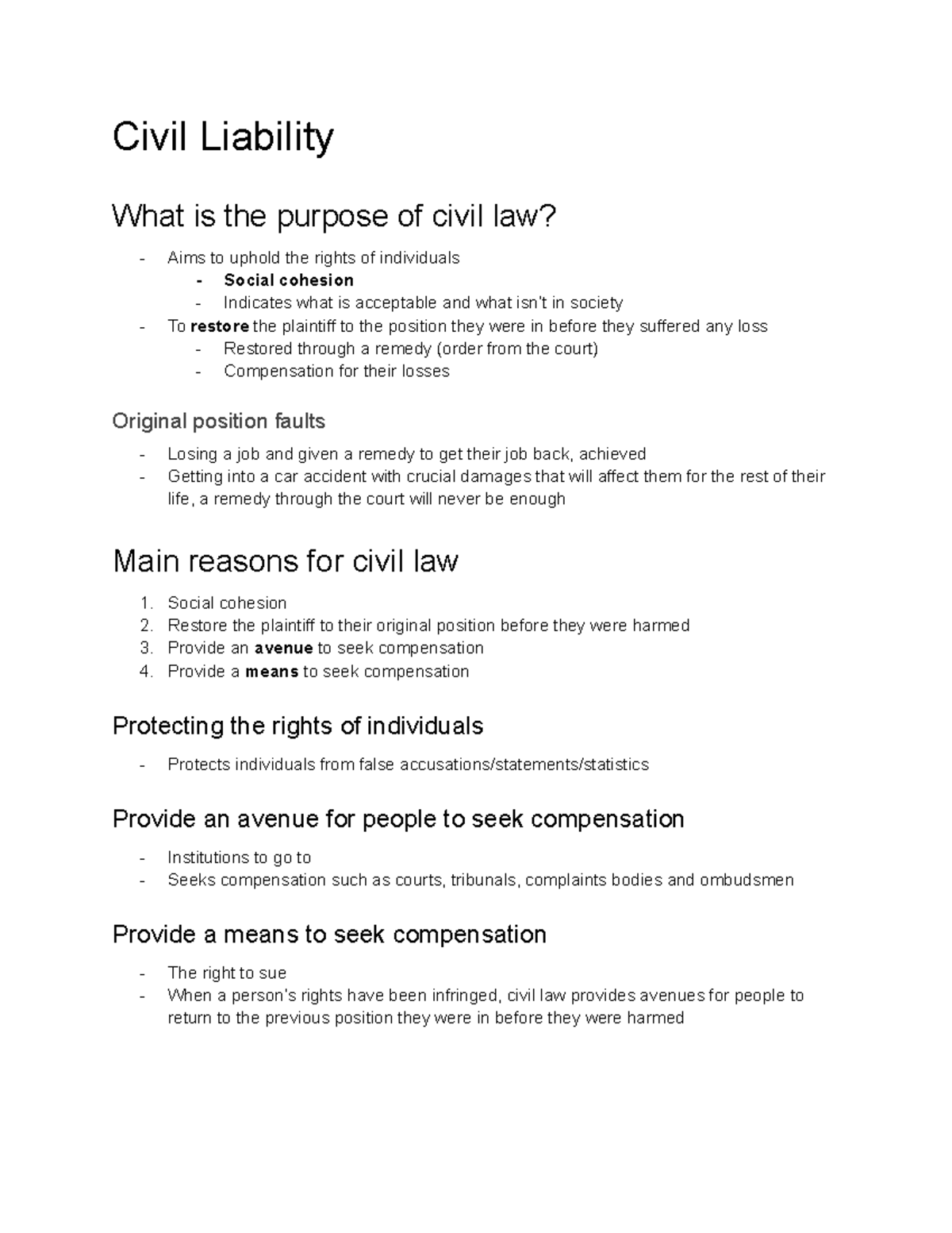Year 11 Legal Studies - Unit 1 - AOS3 - Studocu