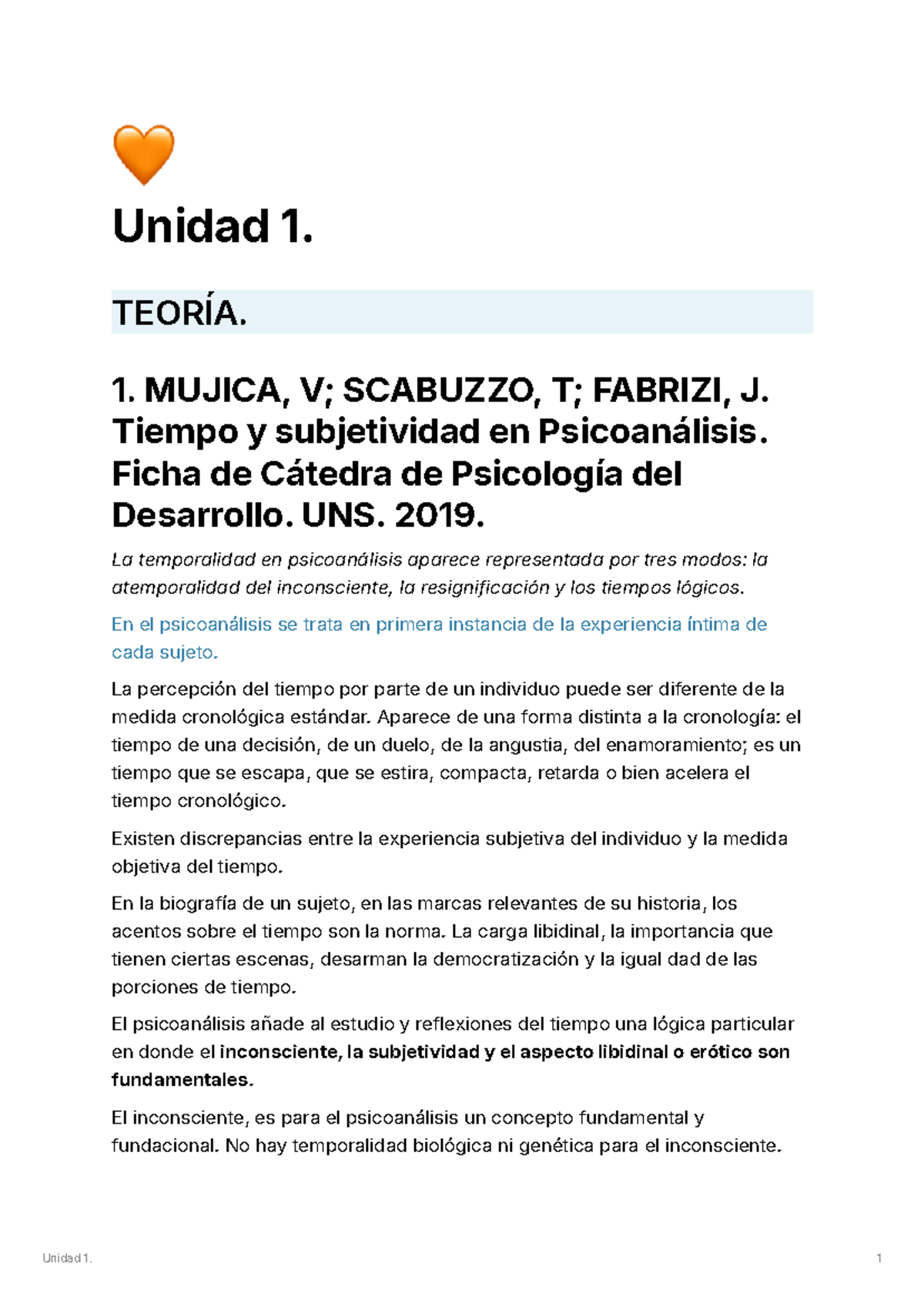 Unidad 1 Psicología del Desarrollo RESUMEN - 🧡 Unidad 1. TEORÍA. 1 ...