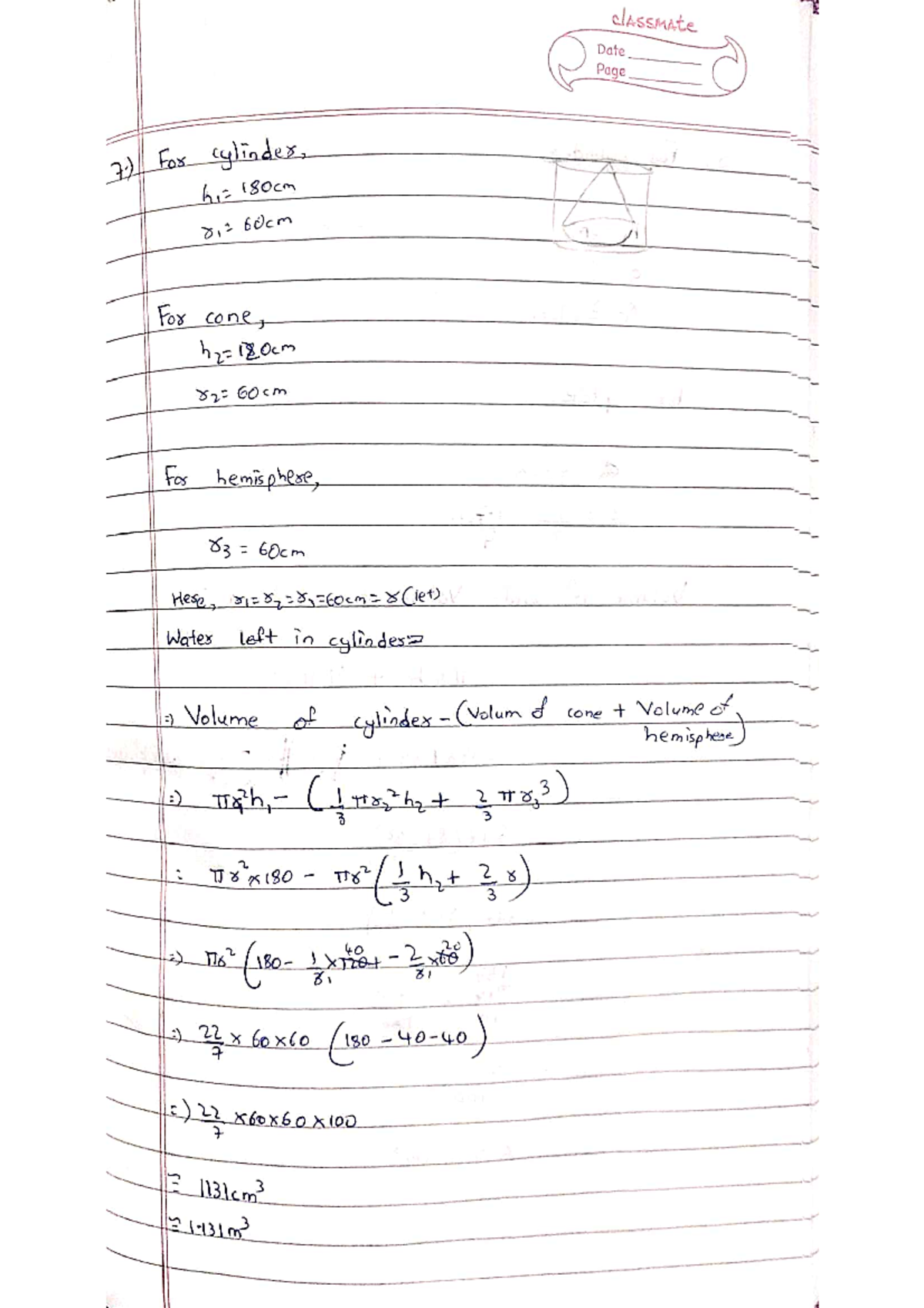 Maths surface area and volume - Mathematics - Studocu