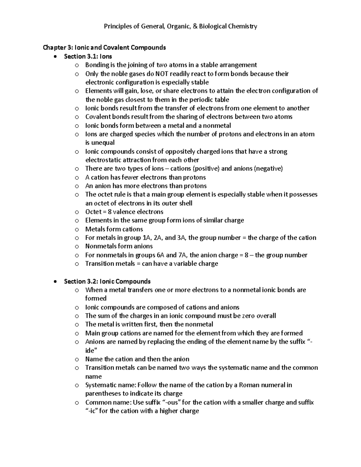 Principles of General, Organic, & Biological Chemistry Chapter 3 ...