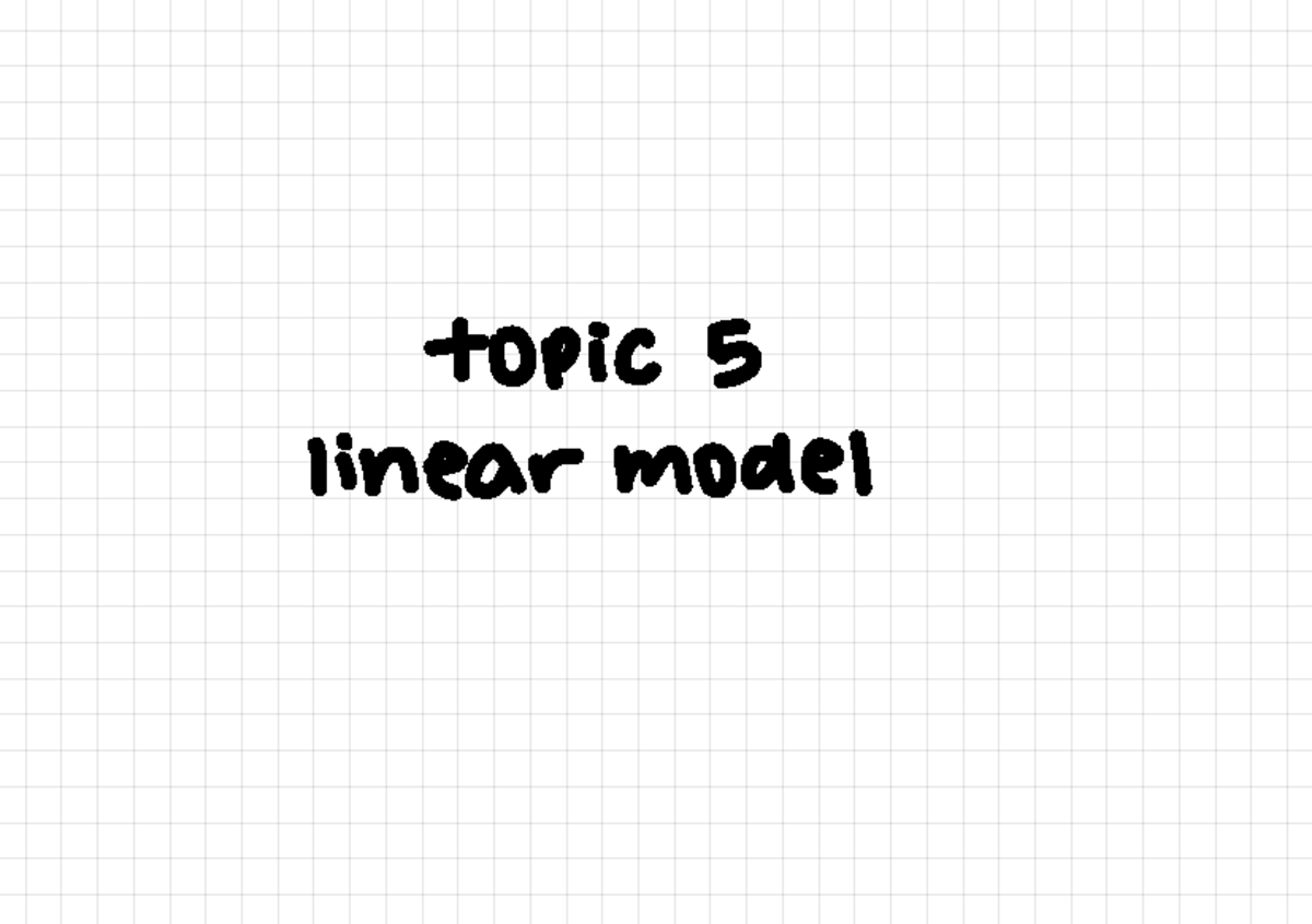 Topic 5 - Linear Model - topic 5 linear model scatter plot and ...