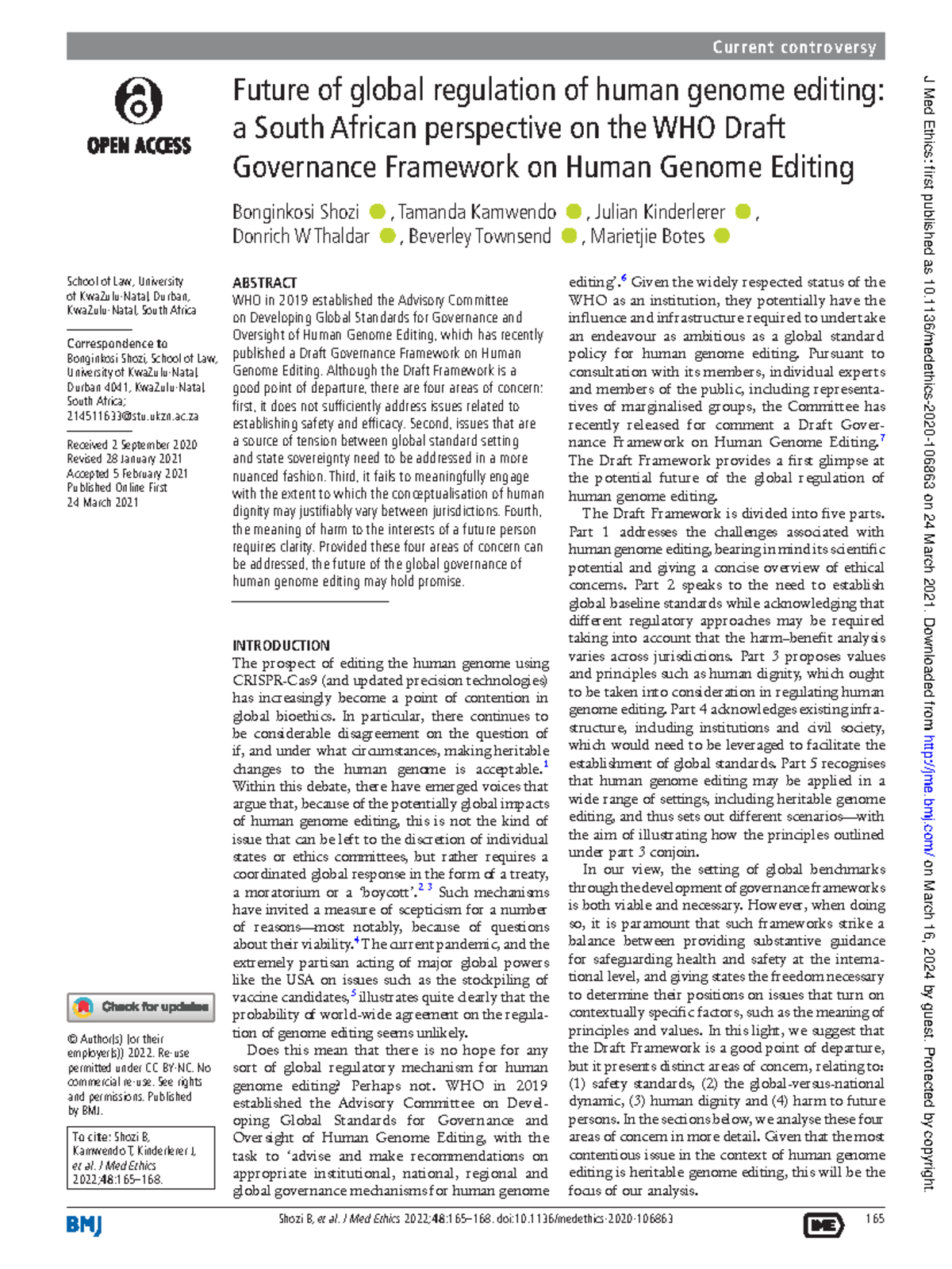 165 - This is an article about heritable human genome edititng - Future ...