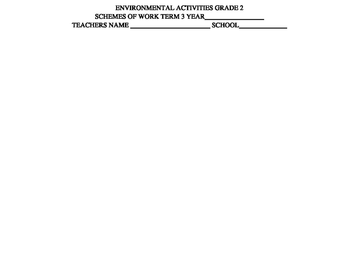 Grade 2 TERM 3 Environmental Schemes - Education Arts - ENVIRONMENTAL ...