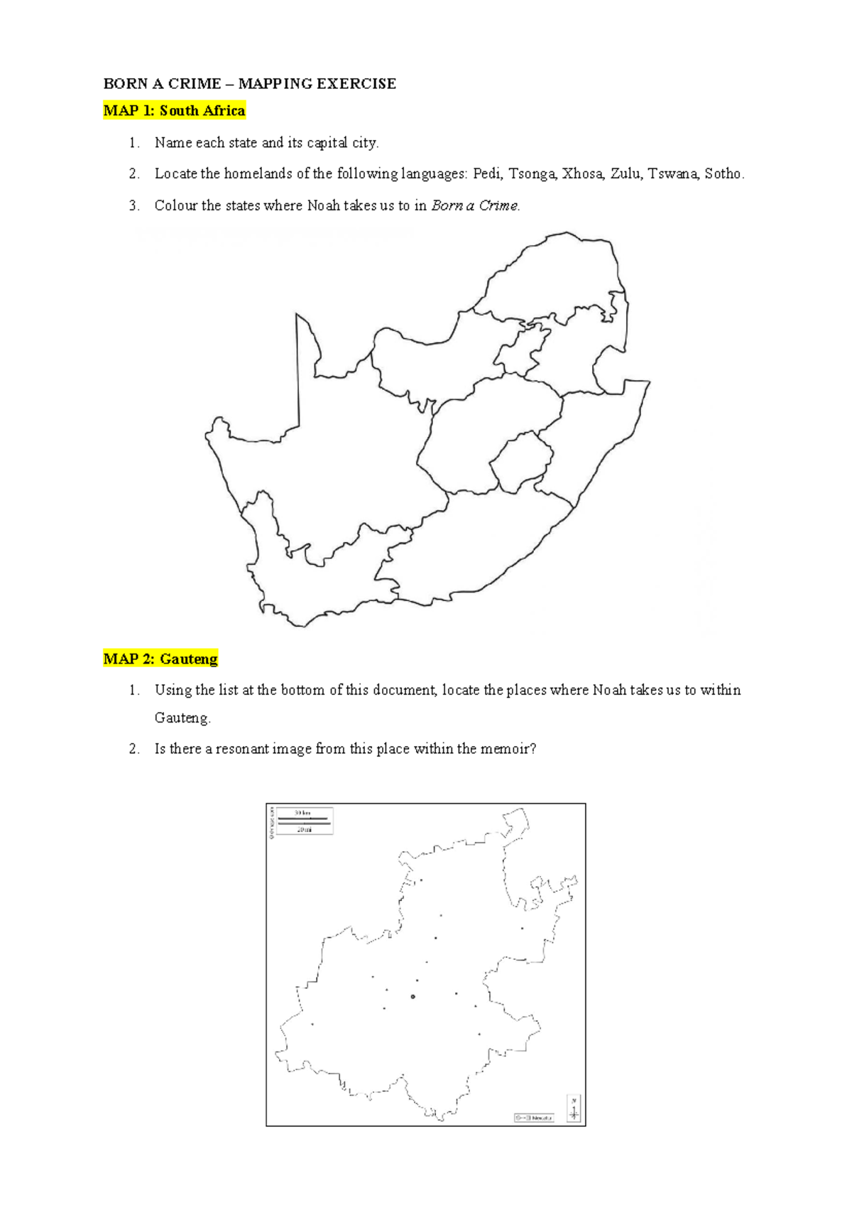 2023 BAC Mapping Exercise - BORN A CRIME – MAPPING EXERCISE MAP 1 ...