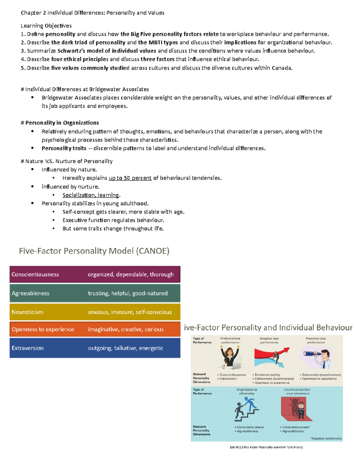Individual Different: Personality and Value - Chapter 2 Individual ...