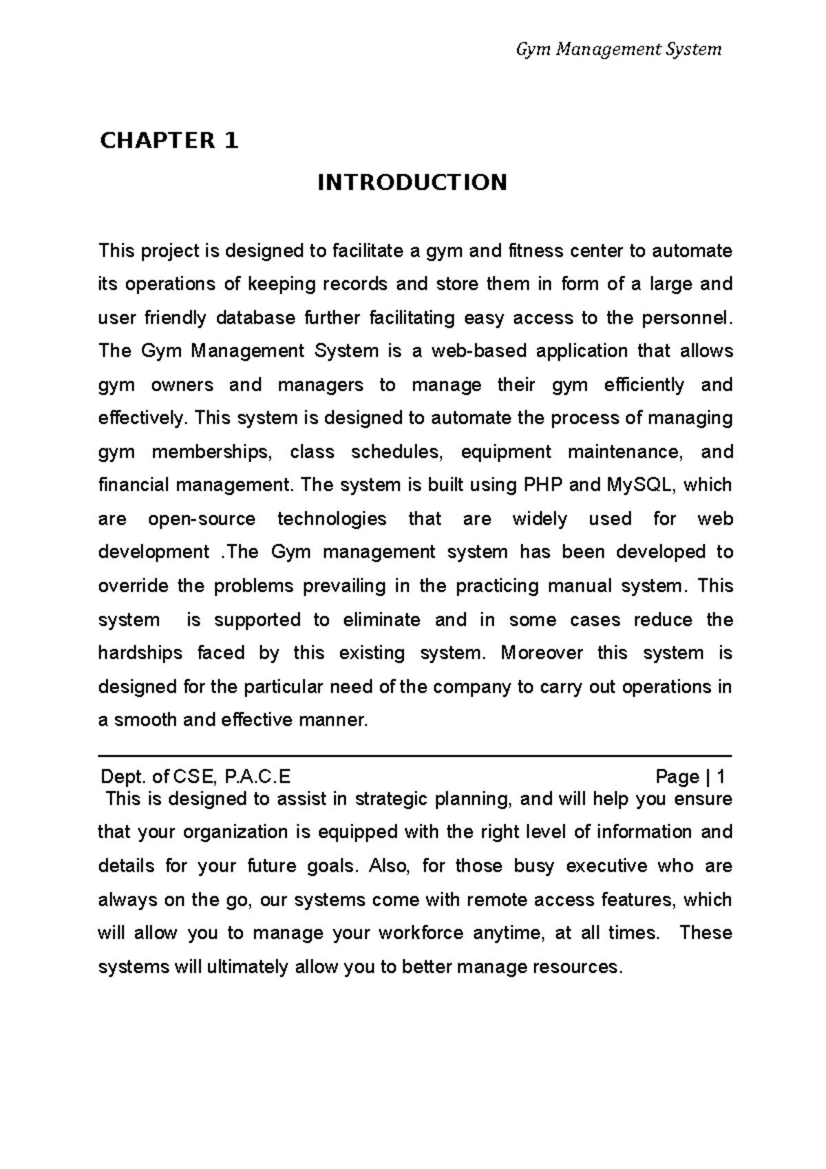 Contents - CHAPTER 1 INTRODUCTION This project is designed to ...