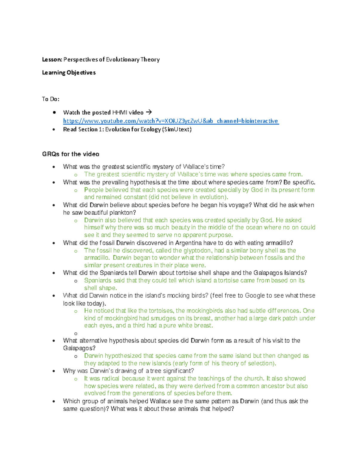 Lesson 8 Guided Reading Questions - Lesson: Perspectives of ...