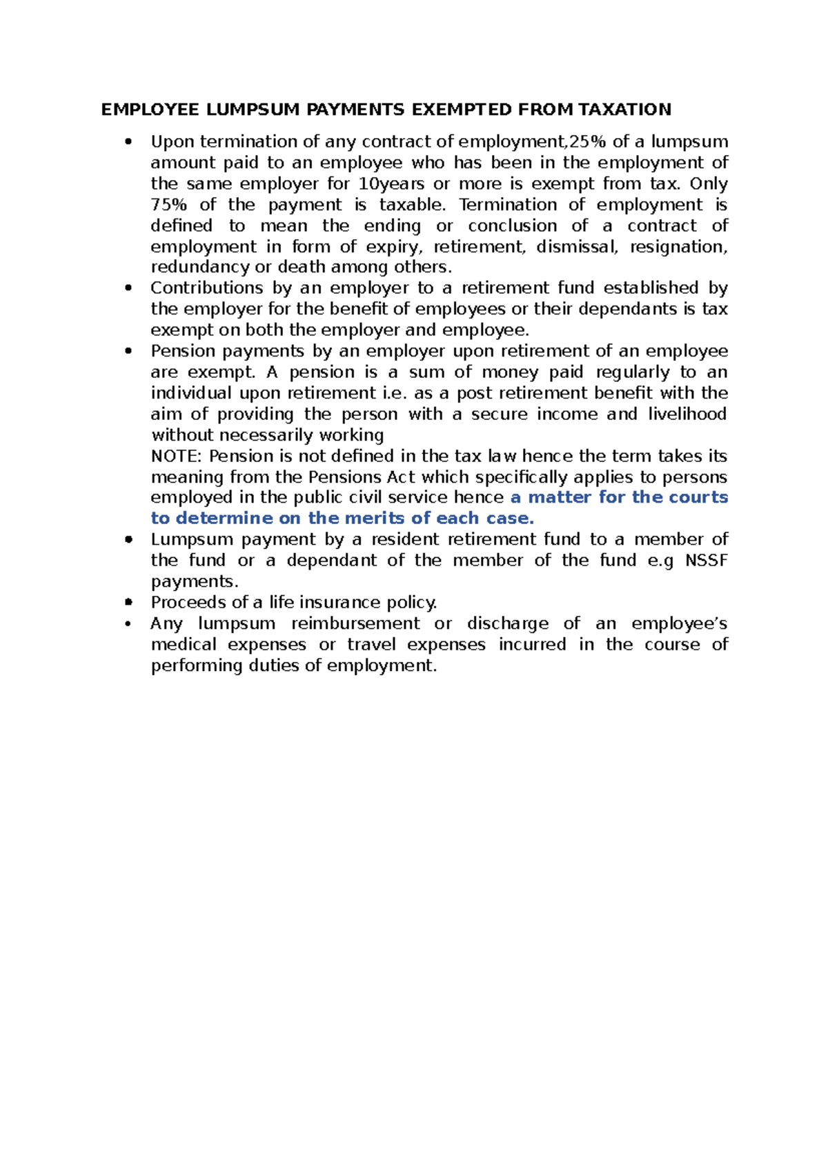 Employee Lumpsum Payments Exempted FROM Taxation EMPLOYEE LUMPSUM employee-lumpsum-payments-exempted-from-taxation-employee-lumpsum