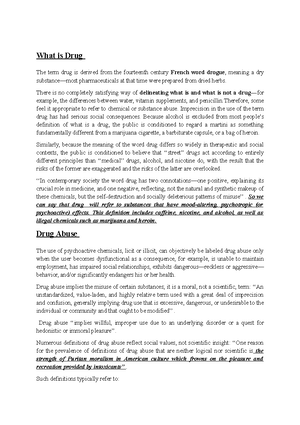 What is Drug - What is Drug - What is Drug The term drug is derived ...