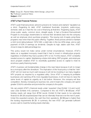 Assignment-Gilbert-Lumber part1 - MIT Sloan School of Management Corporate Finance 15. Prof ...