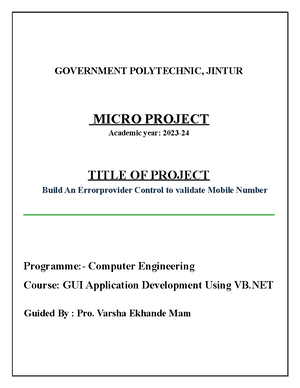 Java microproject - GOVERNMENT POLYTECHNIC, JINTUR MICRO PROJECT ...