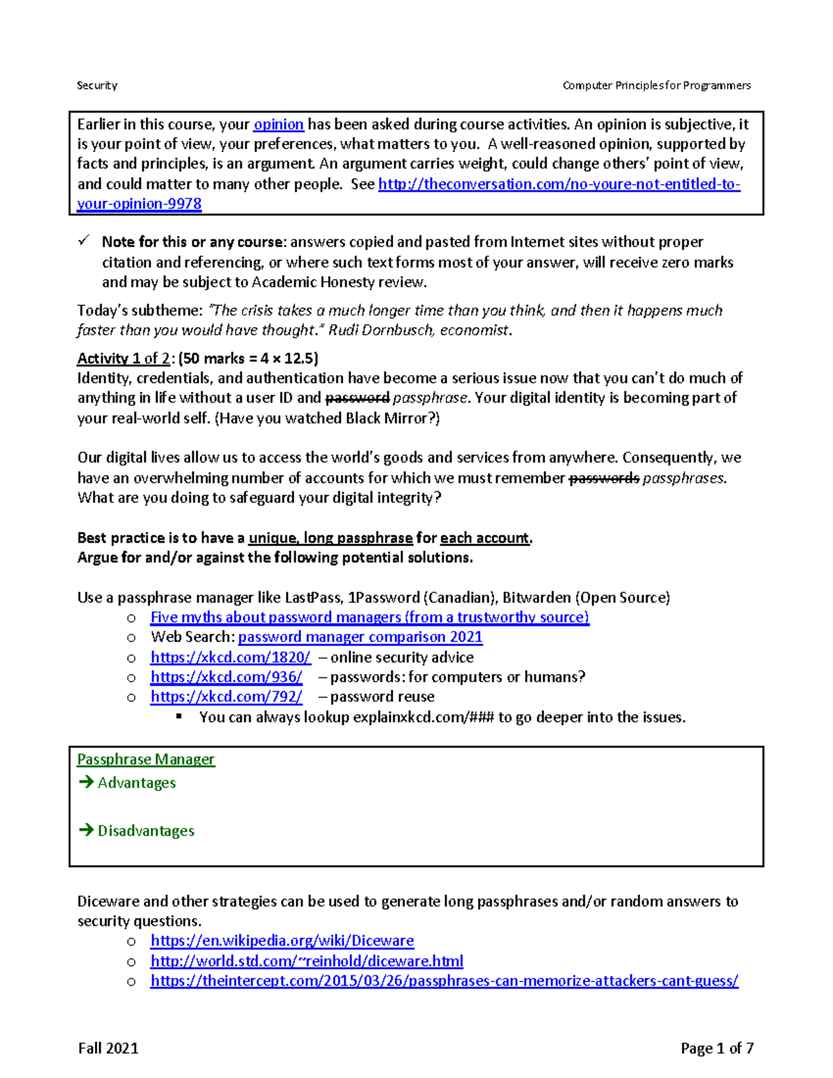 CP4P Week10 Activity Instructions - Earlier in this course, your ...