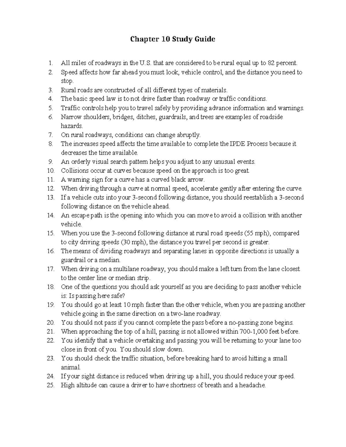 Ch10 the big coc - Chapter 10 Study Guide 1. All miles of roadways in ...